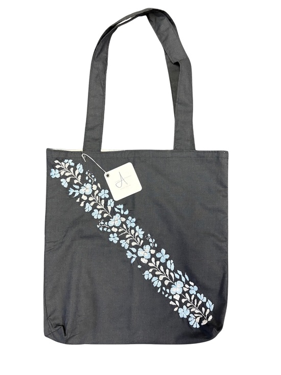 Tiendita Artesanal | Bags | Black Floral Embroidered Tote Bag Womens ...